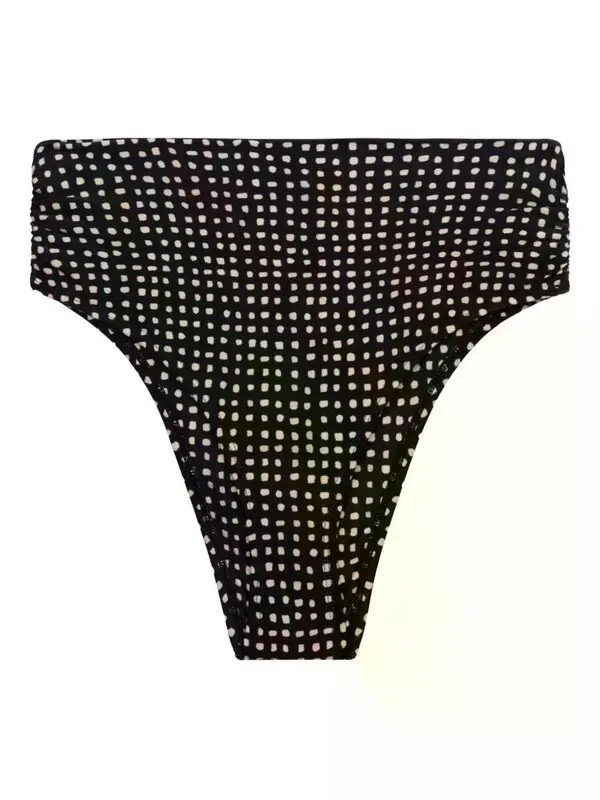 LENNY NIEMEYER Polka-dot High-waisted Bikini Bottom - Black