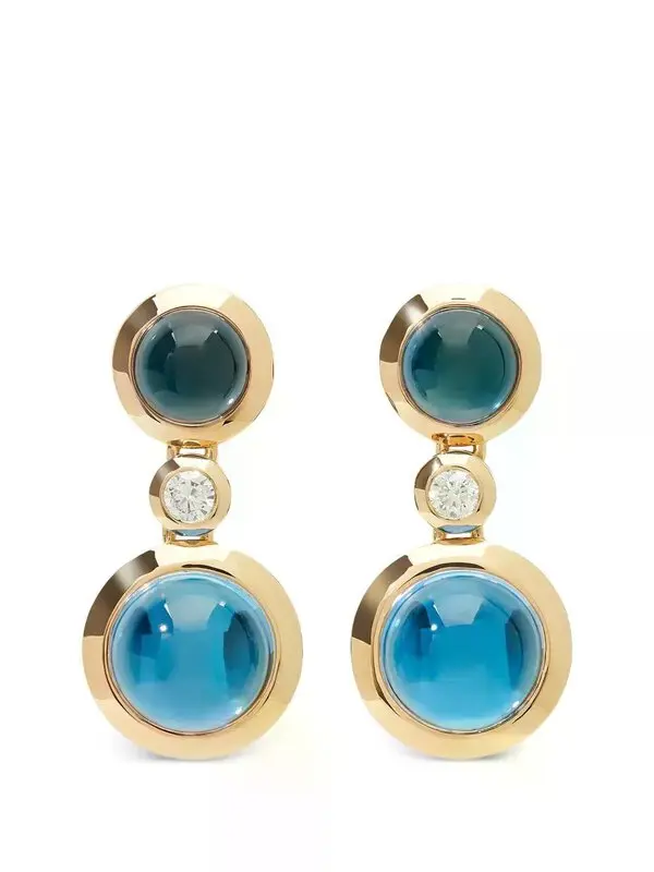 Tamara Comolli Bouton Topaz And Diamond Earrings - Gold