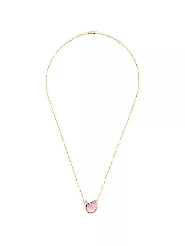 Tamara Comolli Signature 2 Drop Tourmaline And Diamond Necklace - Gold