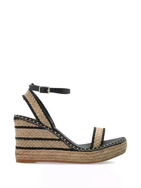 CastaÑer Striped Wedge Espadrilles - Neutrals
