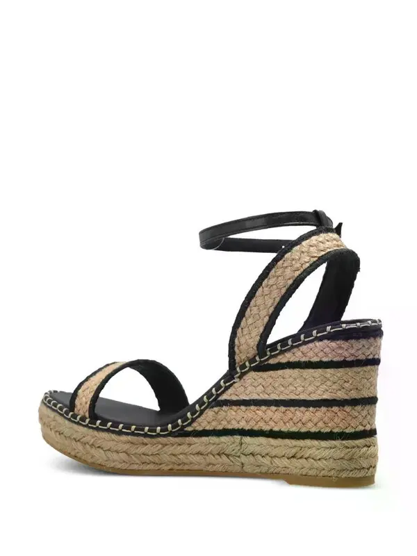 CastaÑer Striped Wedge Espadrilles - Neutrals