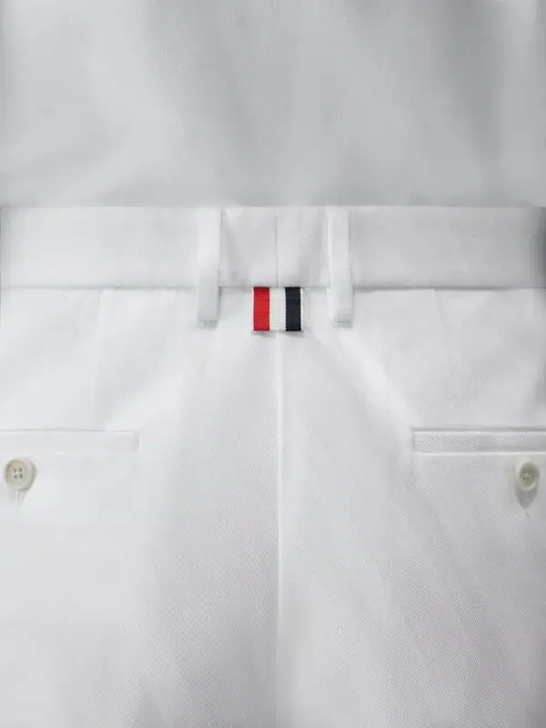 Thom Browne Gabardine Chino Trousers - White