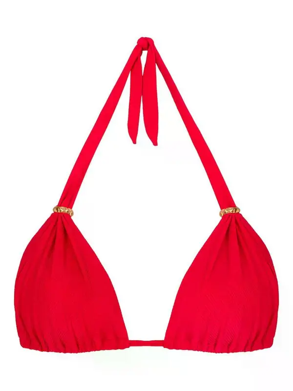 LENNY NIEMEYER Triangle Ring-detail Bikini Top - Red