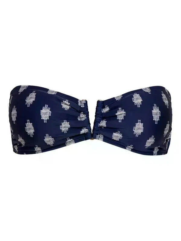 LENNY NIEMEYER Bandeau Patterned Bikini Top - Blue