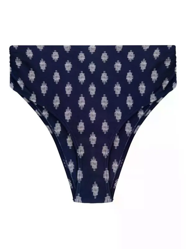 LENNY NIEMEYER Wally Compose High-waisted Bikini Bottoms - Blue