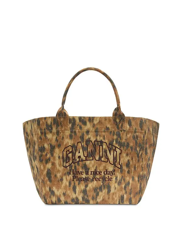 GANNI Xxl Trapeze Shopper Tote - Burro