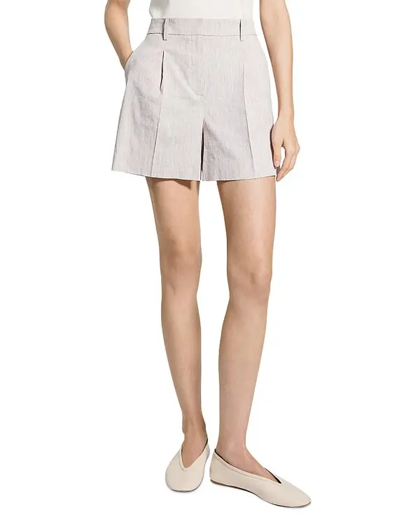 Theory Fluid Pleated Shorts