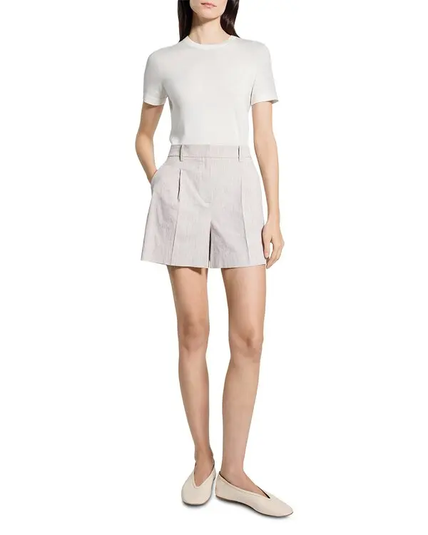 Theory Fluid Pleated Shorts