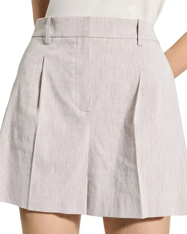 Theory Fluid Pleated Shorts