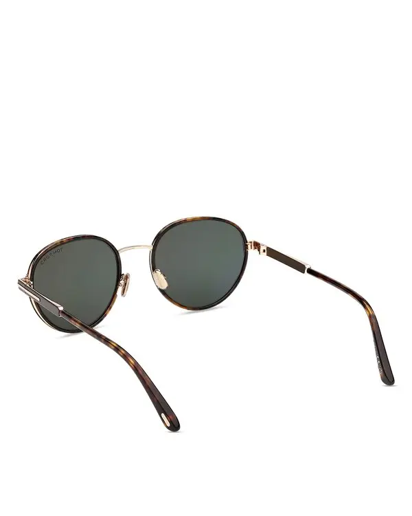 TOM FORD Round Metal Sunglasses 51mm