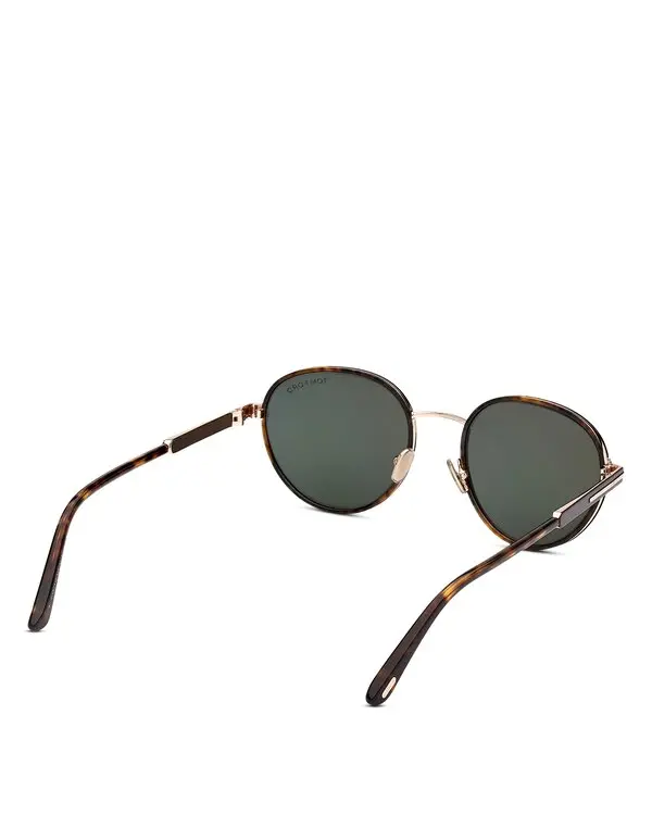 TOM FORD Round Metal Sunglasses 51mm