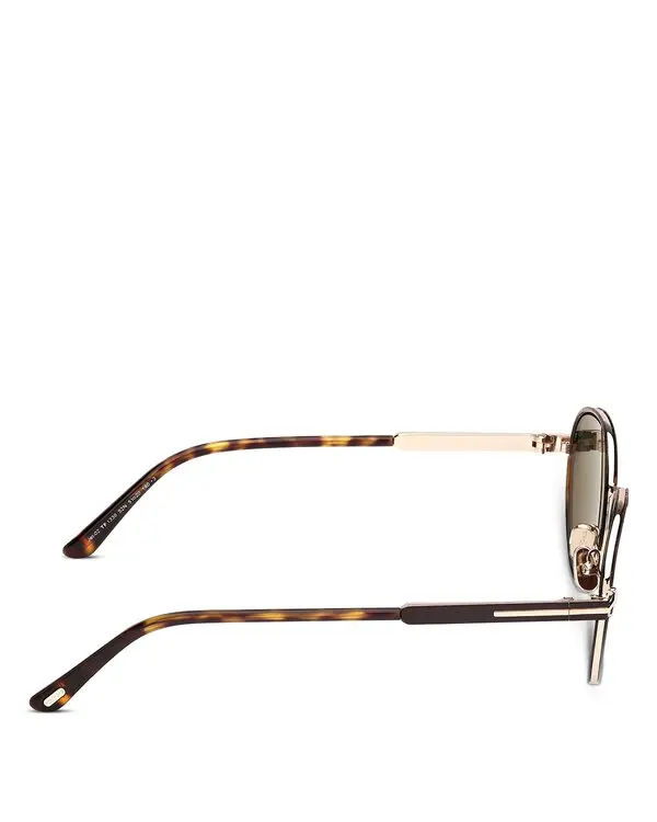 TOM FORD Round Metal Sunglasses 51mm