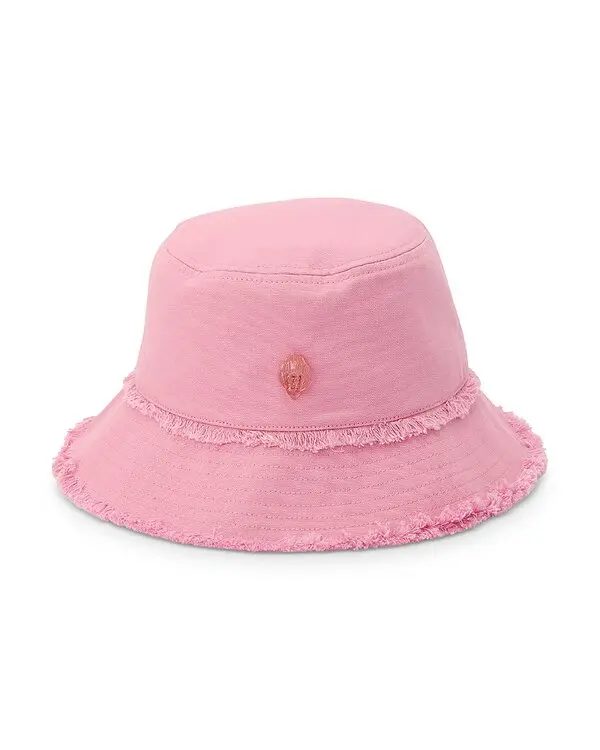 Kurt Geiger Frayed Edge Bucket Hat - Pink