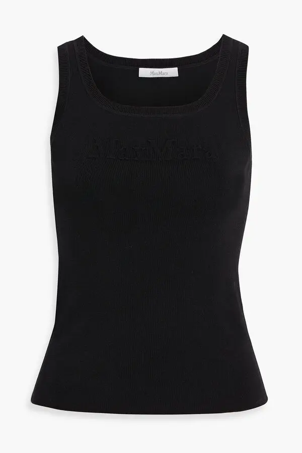 Max Mara Pentola Stretch-knit Tank - Black
