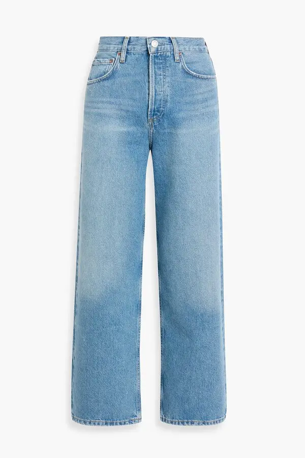 AGOLDE Ren High-rise Wide-leg Jeans - Light Denim