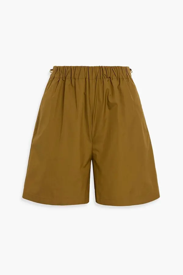 Max Mara Haway Cotton-poplin Shorts - Army Green