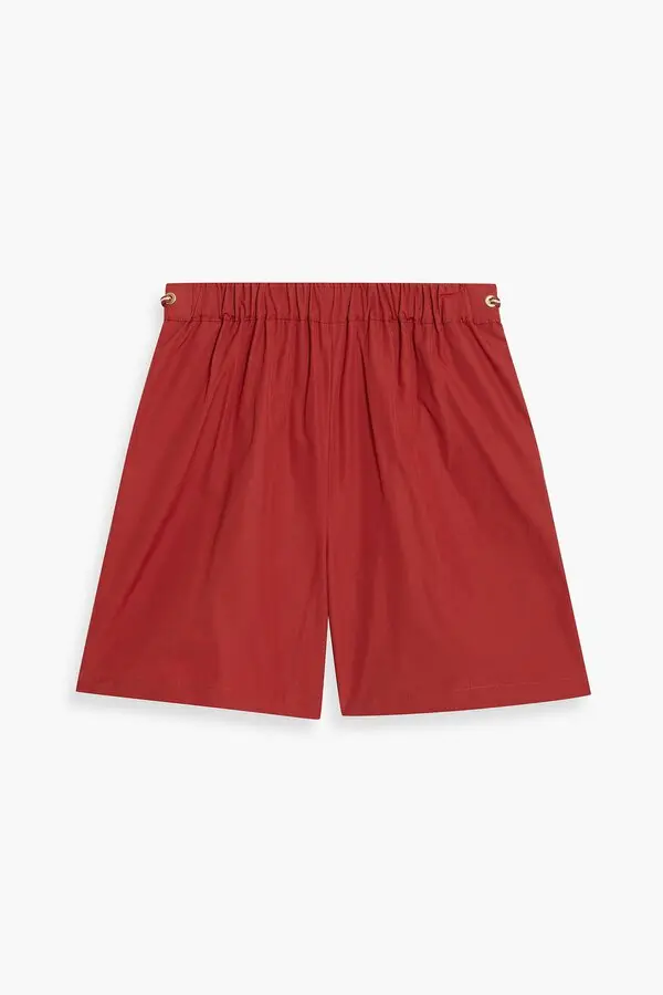 Max Mara Haway Cotton-poplin Shorts - Brick