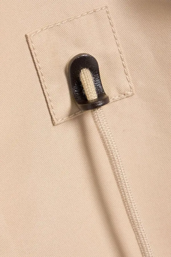 Max Mara Cotton-blend Gabardine Hooded Cape - Sand