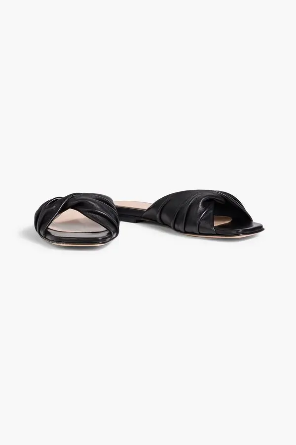 GIANVITO ROSSI Selene Twisted Leather Slides