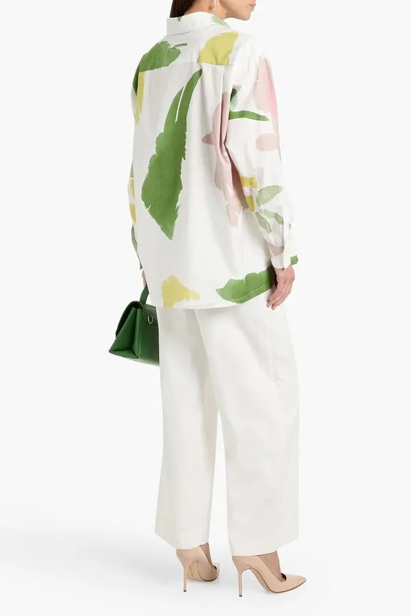Max Mara Verace Printed Cotton-poplin Shirt