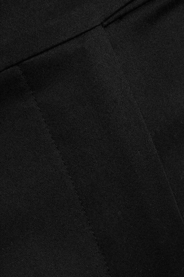 Max Mara Okra Cotton-blend Straight-leg Pants - Black