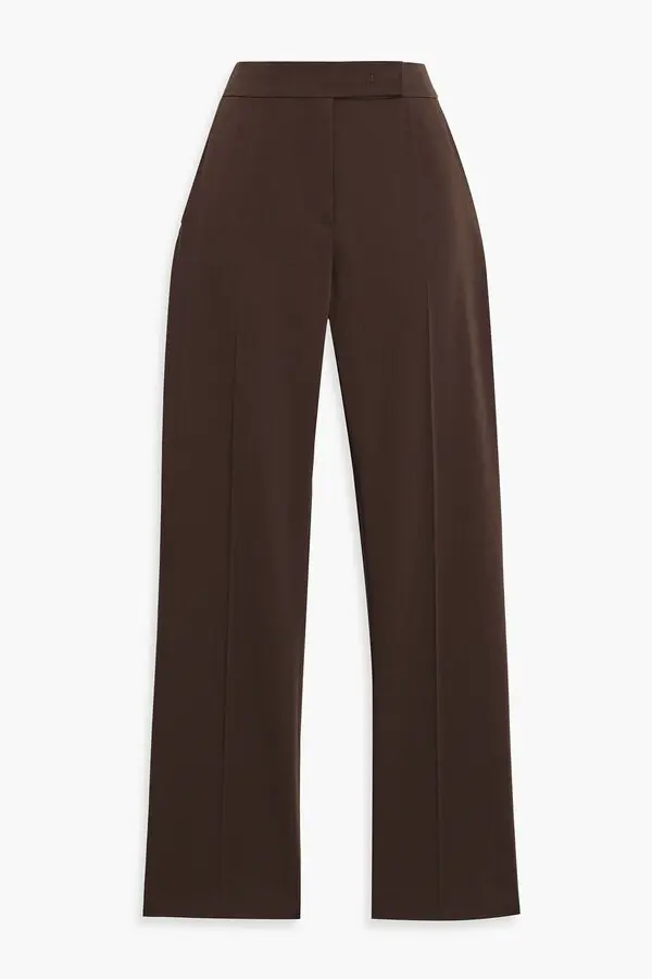 Max Mara Okra Cottonblend Straightleg Pants - Dark Brown
