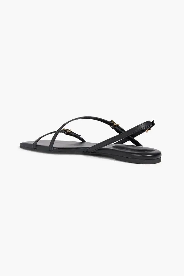 Simkhai Carey Leather Slingback Sandals - Black