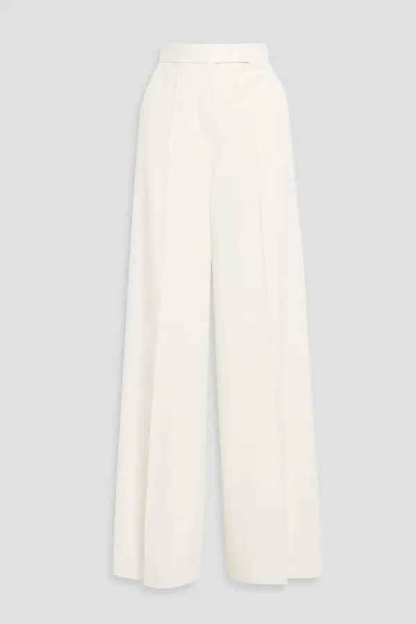 Max Mara Ninfa Wooltwill Wideleg Pants - Ivory