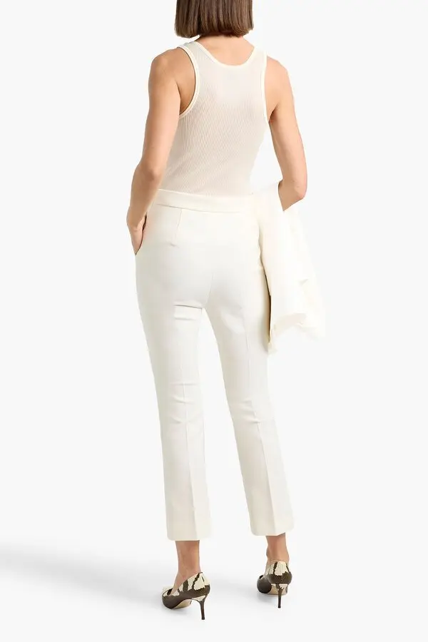 Max Mara Nepeta Slim-leg Wool-crepe Pants - Ivory