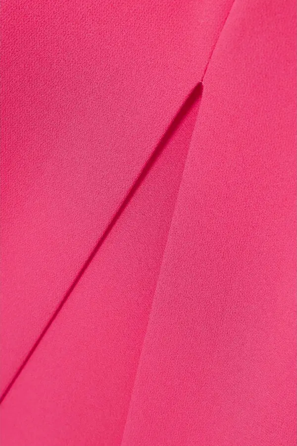Safiyaa Opal One-sleeve Draped Stretch-crepe Midi Dress