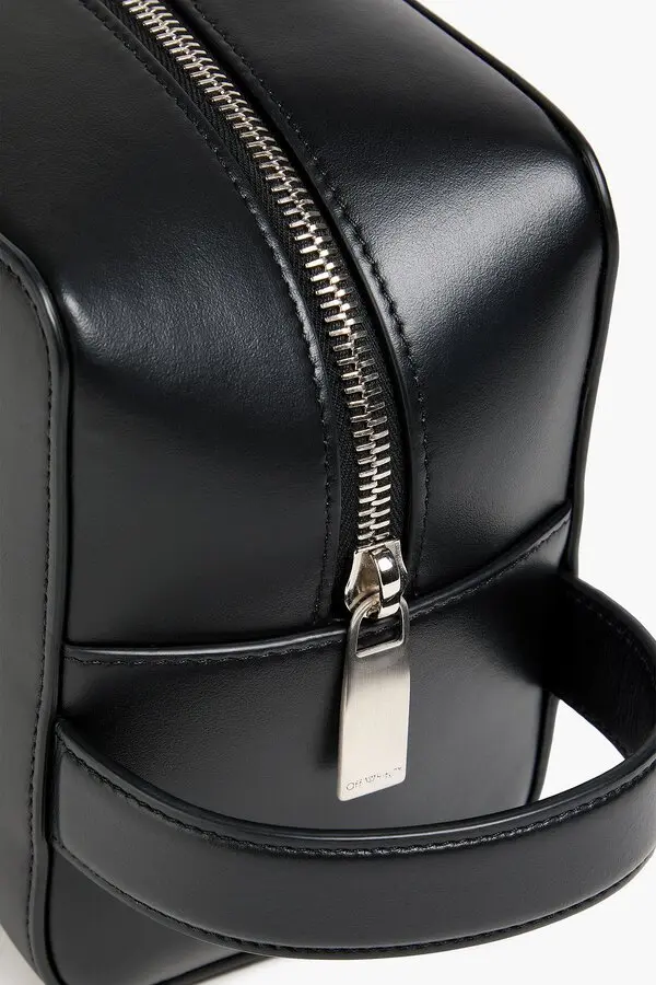 Off-White Printed Leather Wash Bag
