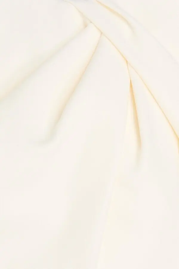 Safiyaa Manya Draped Crepe Top - Ivory