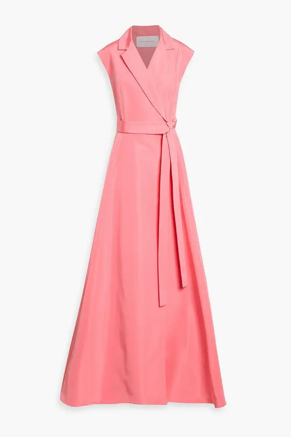Carolina Herrera Silk-faille Maxi Wrap Gown