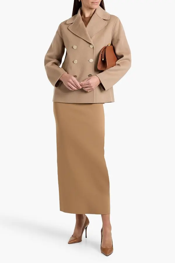 Max Mara Margot Double-breasted Wool-felt Jacket - Camel
