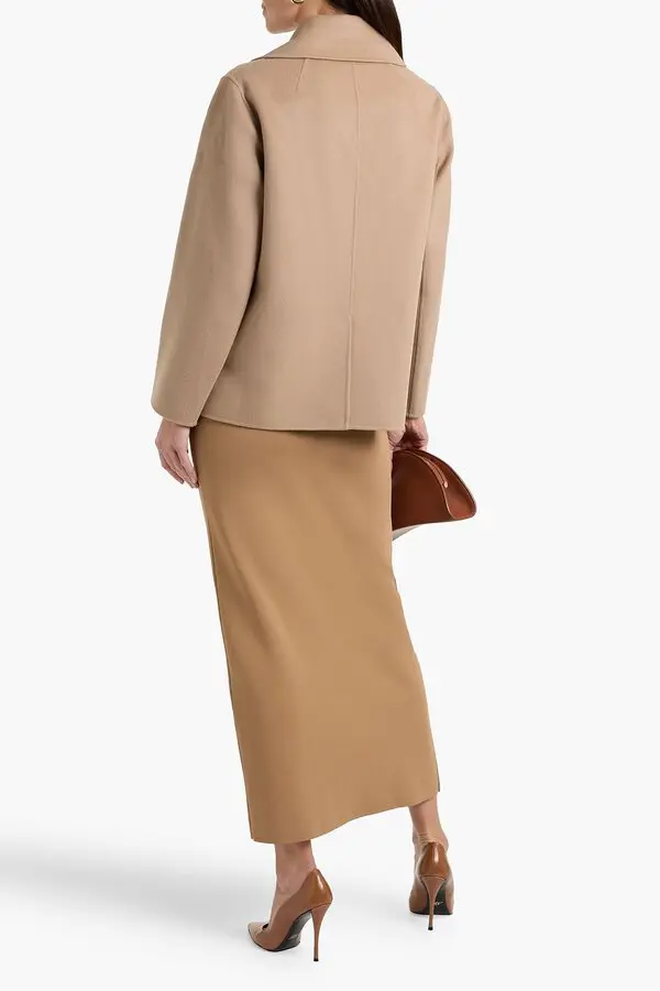 Max Mara Margot Double-breasted Wool-felt Jacket - Camel