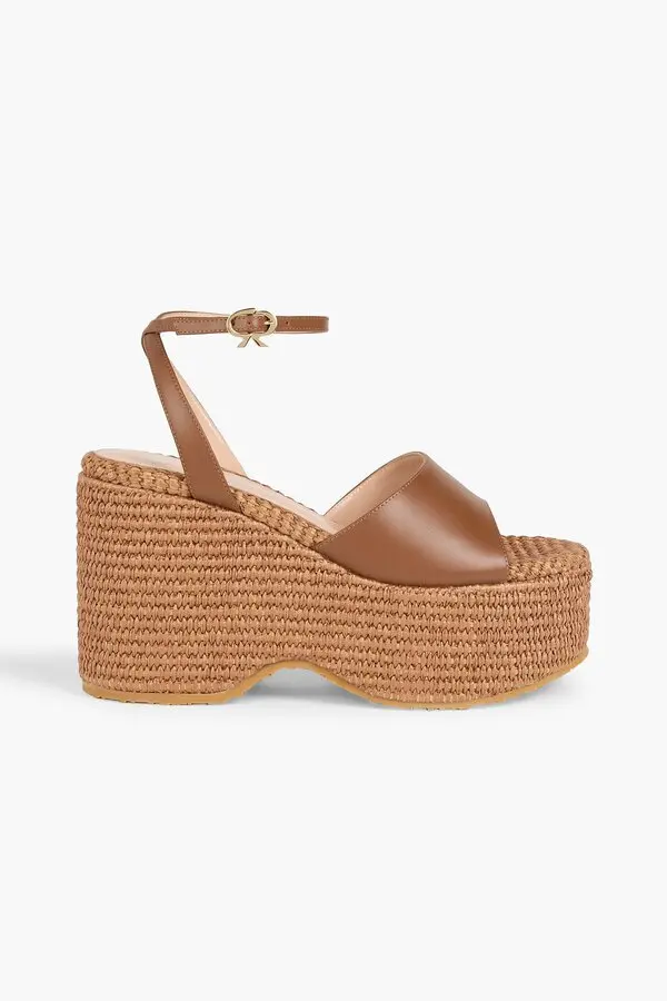 GIANVITO ROSSI Thalia Leather Platform Sandals