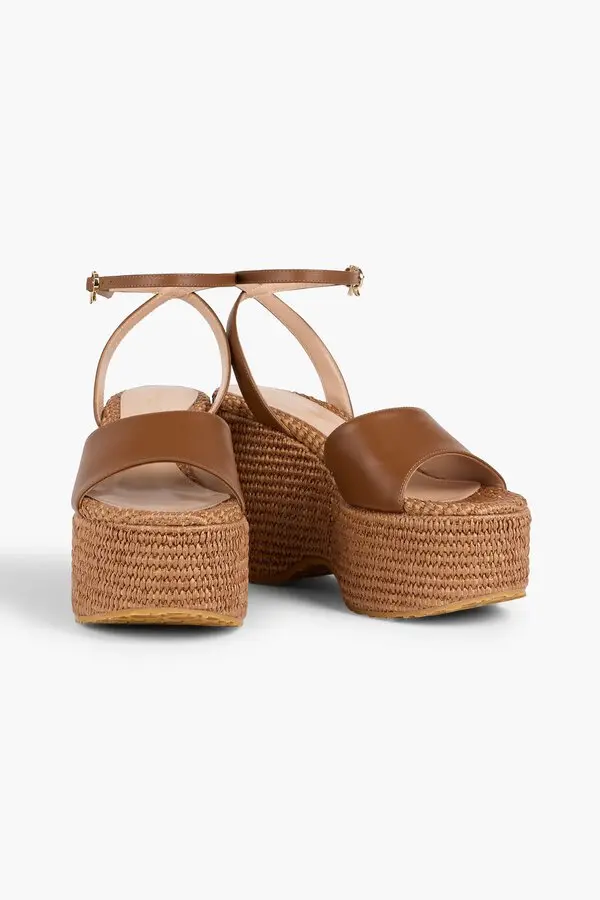 GIANVITO ROSSI Thalia Leather Platform Sandals
