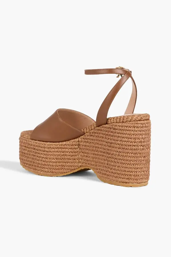 GIANVITO ROSSI Thalia Leather Platform Sandals