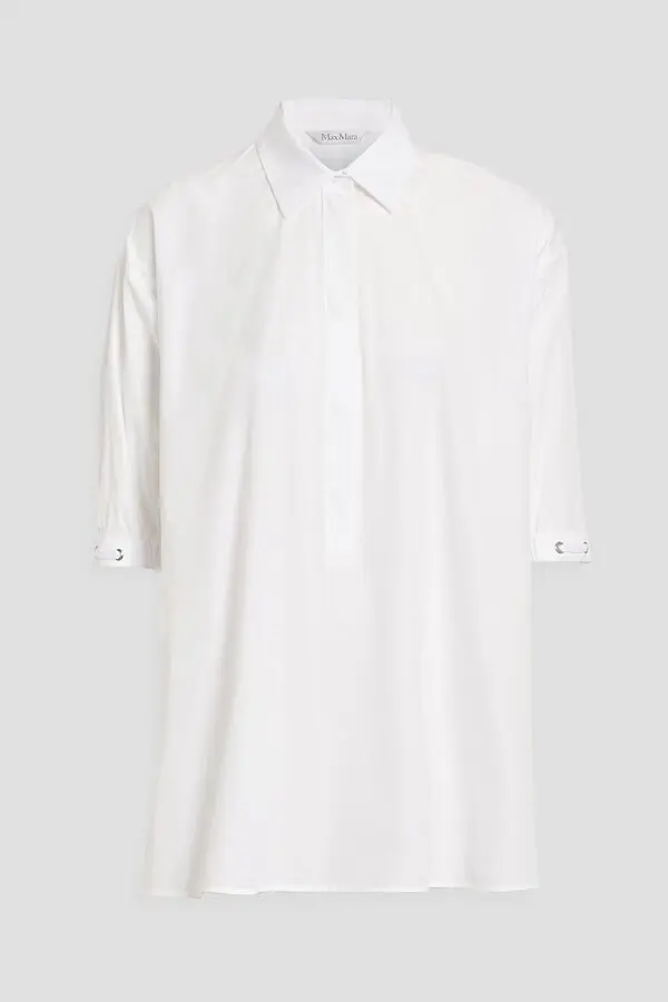 Max Mara Teano Cotton-poplin Shirt - White