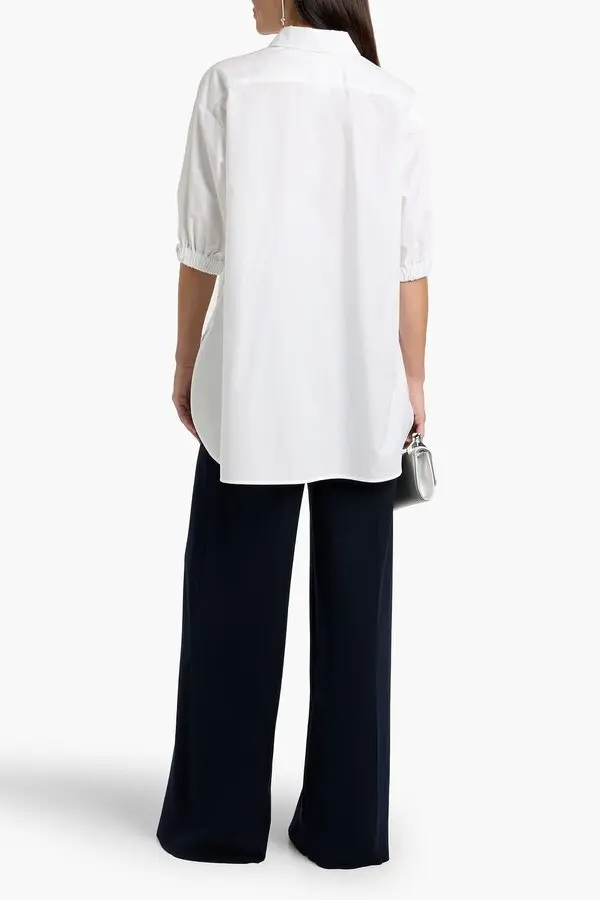 Max Mara Teano Cotton-poplin Shirt - White