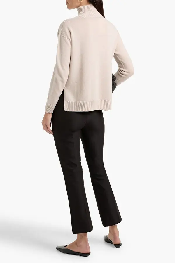 Max Mara Wool And Cashmere-blend Turtleneck Sweater - Neutral