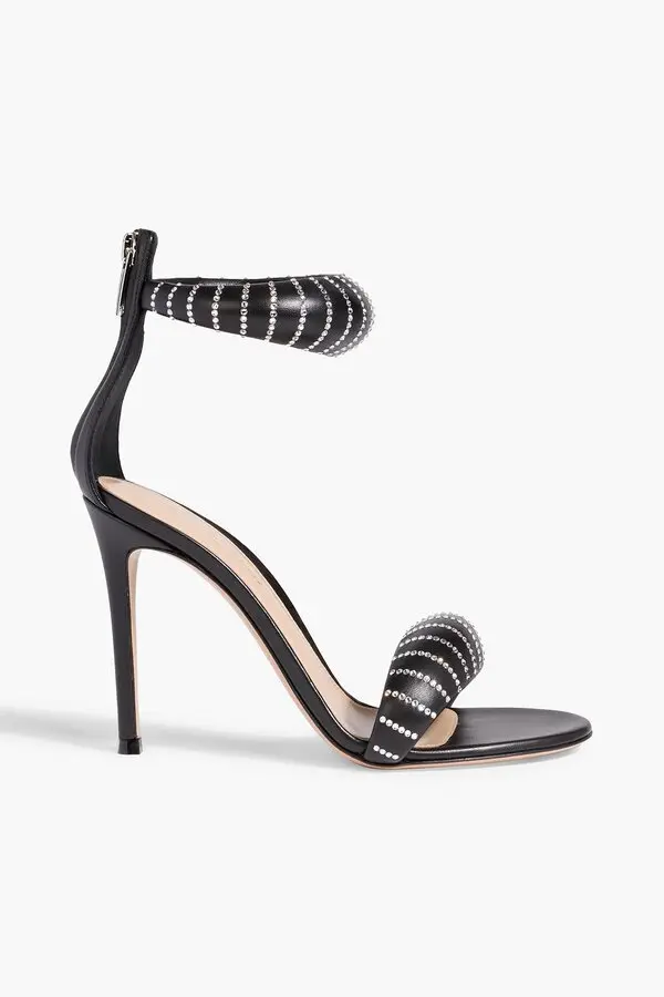 GIANVITO ROSSI Bijoux Crystal 105 Embellished Padded Leather Sandals