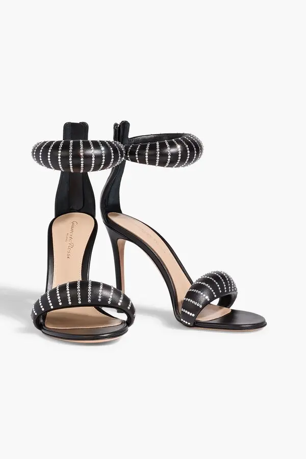GIANVITO ROSSI Bijoux Crystal 105 Embellished Padded Leather Sandals