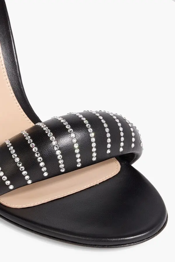GIANVITO ROSSI Bijoux Crystal 105 Embellished Padded Leather Sandals
