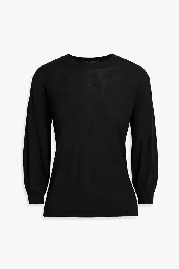 Max Mara Amici Wool Sweater - Black