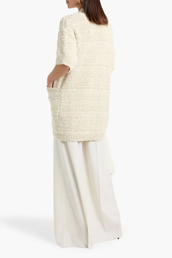 Max Mara Zulma Metallic Cotton-blend Cardigan