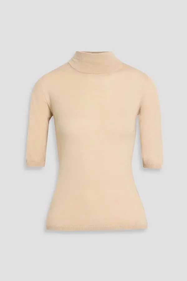 Max Mara Cecina Wool Turtleneck Sweater - Beige