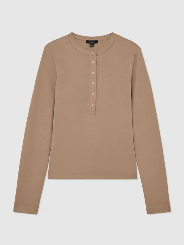 REISS Alina Jersey Henley Top