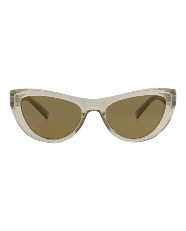 Saint Laurent Cat Eye Sunglasses - Beige Beige Bron (sl676/30015299/005)
