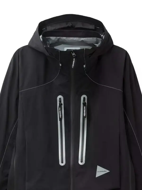 AND WANDER Hooded Jacket - Black